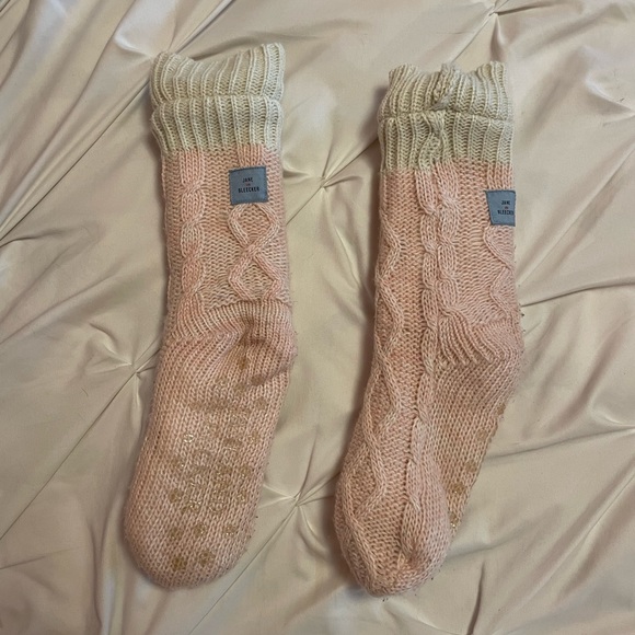 Jane and Bleecker | Other | Jane And Bleecker Pink Slipper Socks | Poshmark
